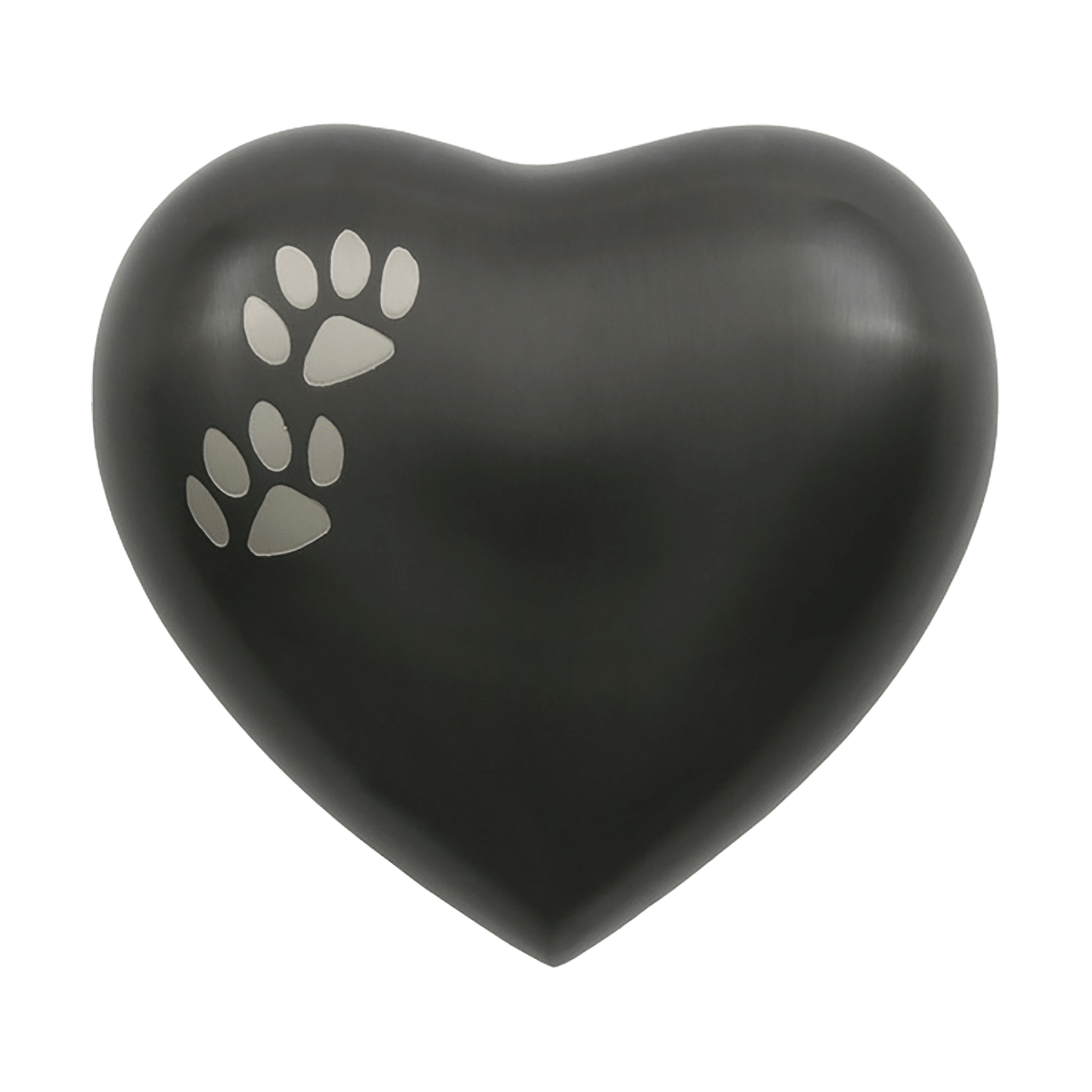 Heart-Shaped Slate Pet Urn with Pewter Paw Prints | Funeral.com, Inc.